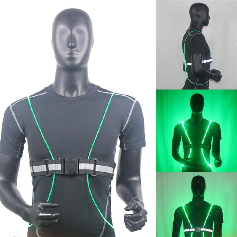 Reflective Light Up LED 360 Visibility Vest For Night Time Activities ...