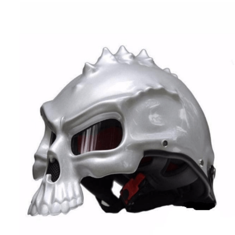 Unique Retro Designer Skull Limited Edition Motorcycle Bike Helmet ...