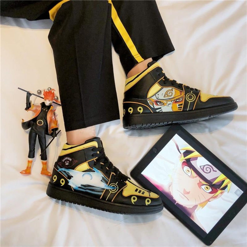 Japanese Naruto Gaara Anime Character Custom Hip Hop Sneaker Shoes For ...
