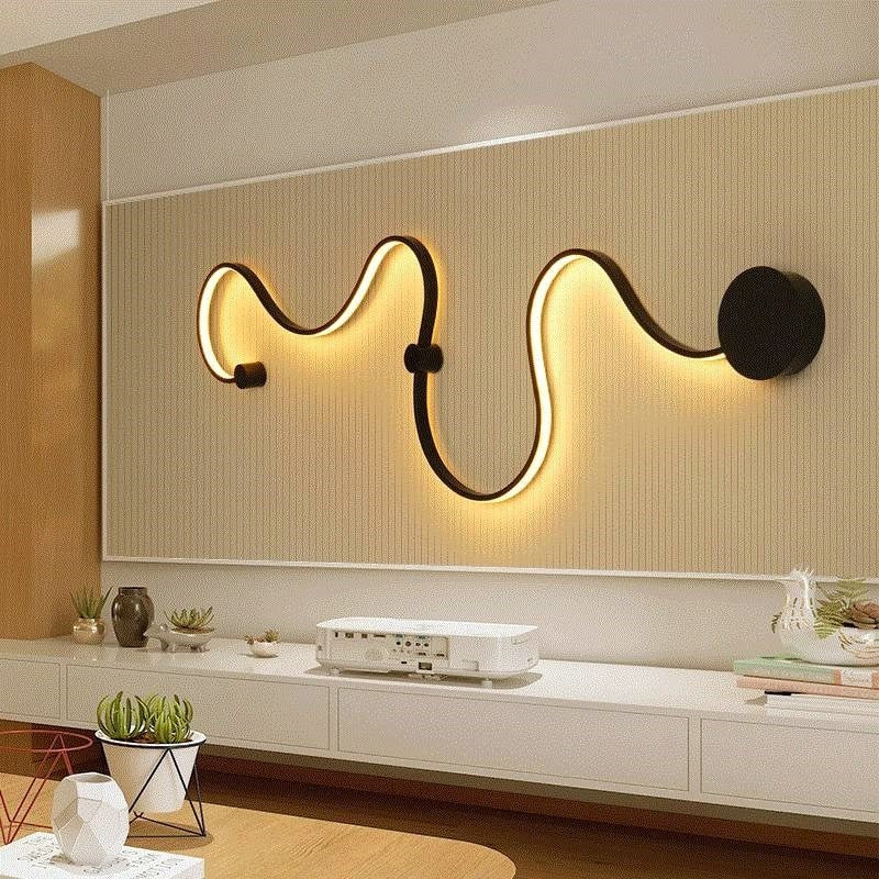 Wavy Pattern Led Home Decor Ceiling Wall Lights For Living Room Bedroom ...