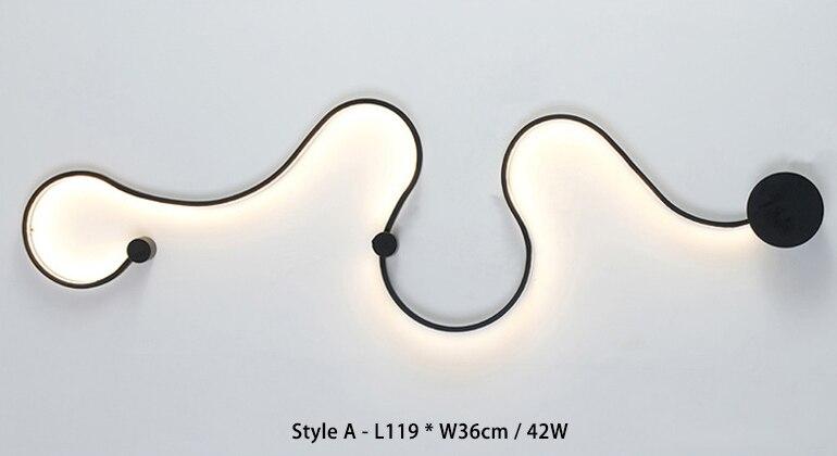 Wavy Pattern Led Home Decor Ceiling Wall Lights For Living Room Bedroom ...