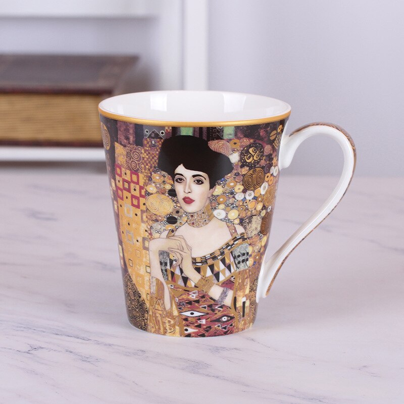 Coffee Tea Cups Mugs With Gustav Klimt Painting Artwork – radekus